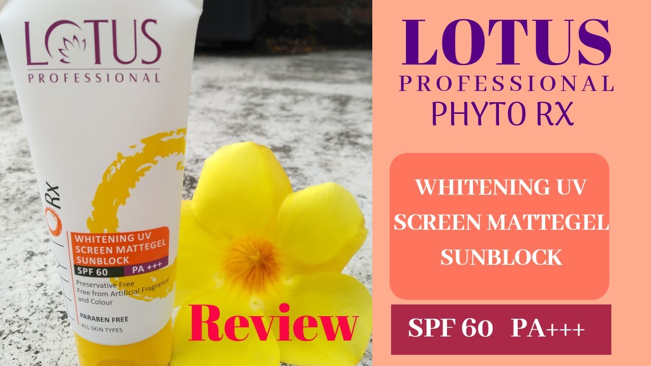 Lotus Professional PHYTO RX Whitening UU Screen MATTEGEL SUNBLOCK SPF ...