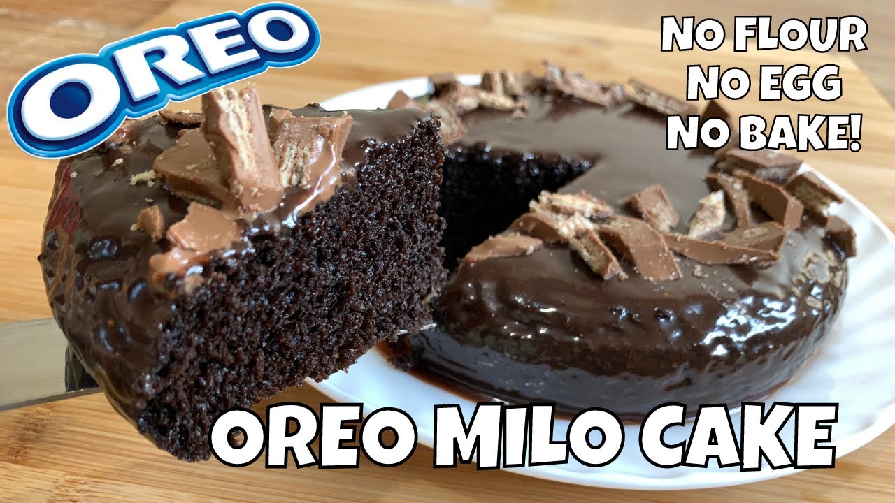 NO BAKE OREO MILO CAKE | EASY HOMEMADE CAKE | 3 INGREDIENTS CAKE - YouTube