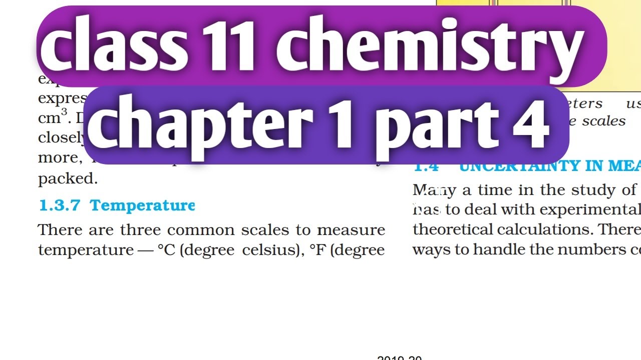 class 11 chemistry chapter 1 / temperature /uncertainty in measurements ...