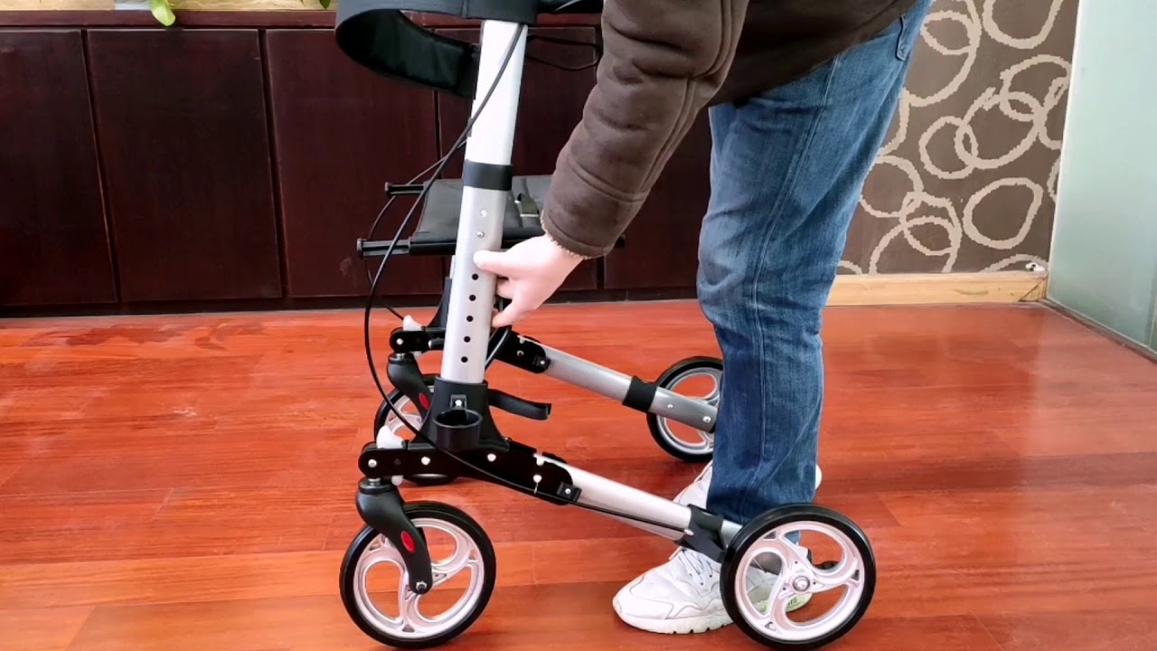 Quick fold&unfold lightweight rollator RA-RL016Q - YouTube