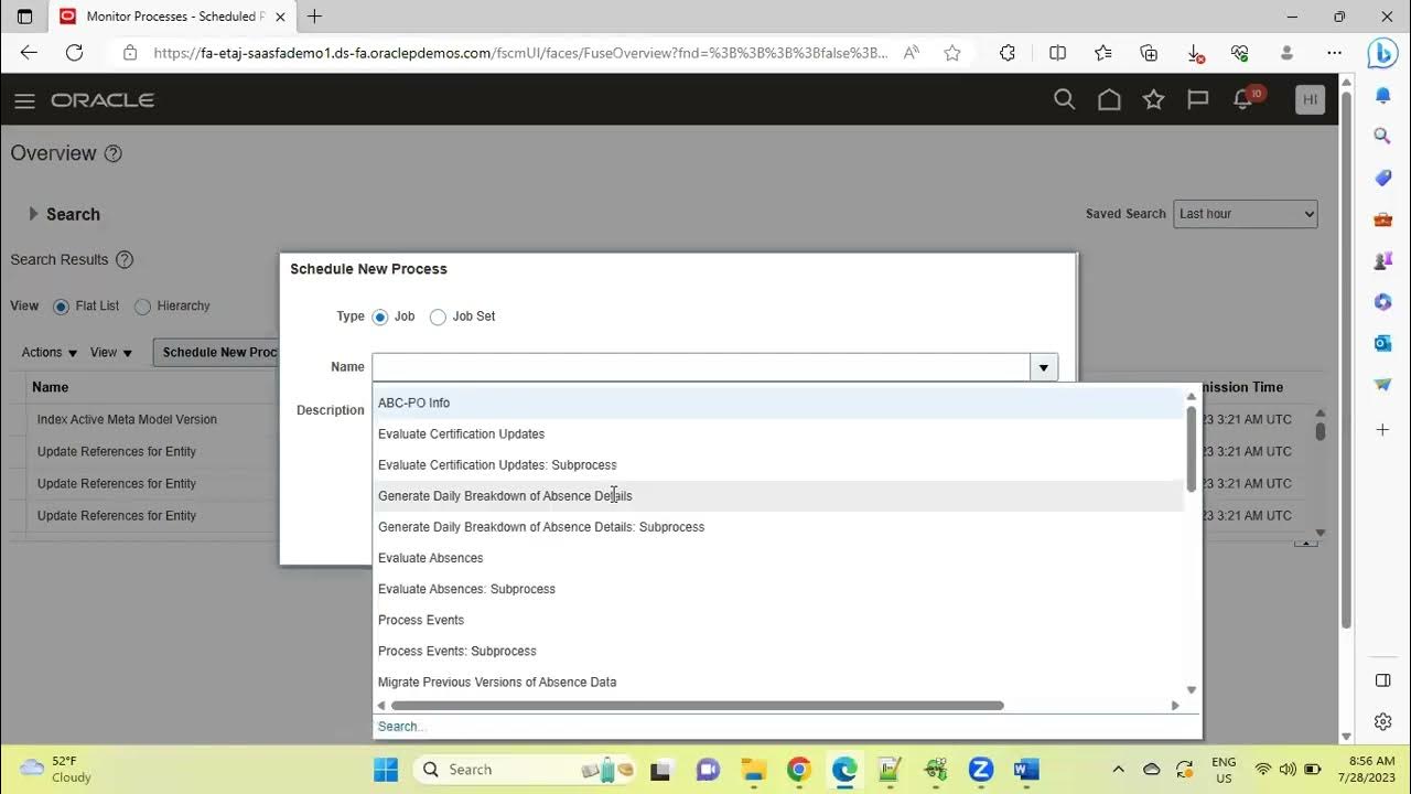 How to Schedule Processes in Oracle Fusion HCM - YouTube
