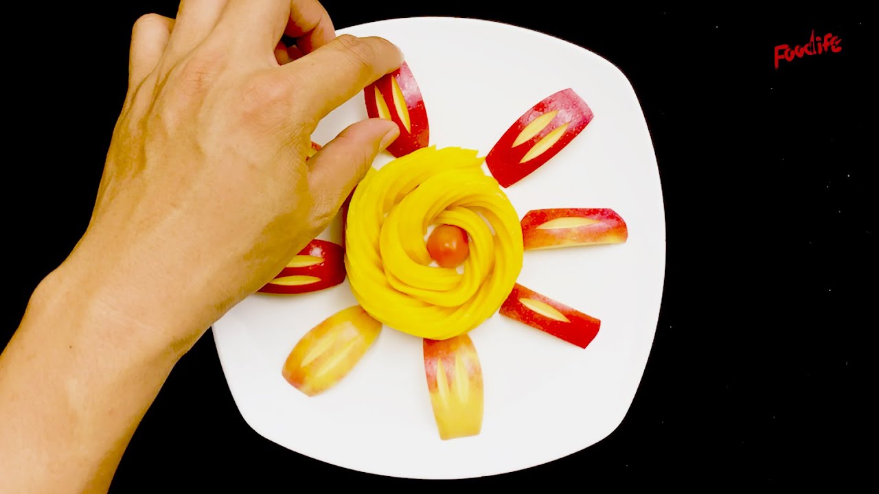 Mango Garnish-Mango Flower Garnish-Fruit Carving-Fruit Garnish ...