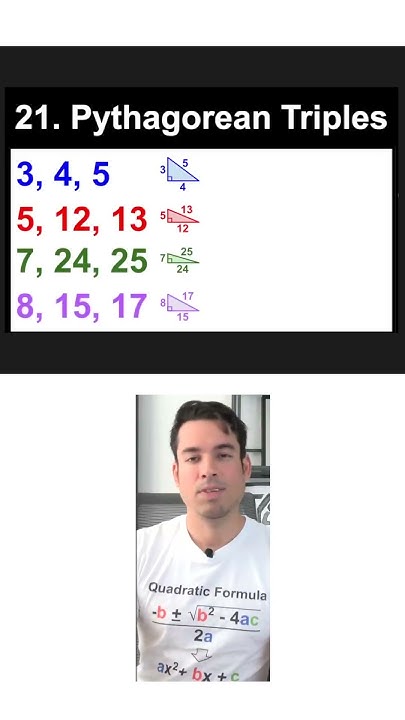 Pythagorean Triples (SAT Math Formula 21/23) - YouTube