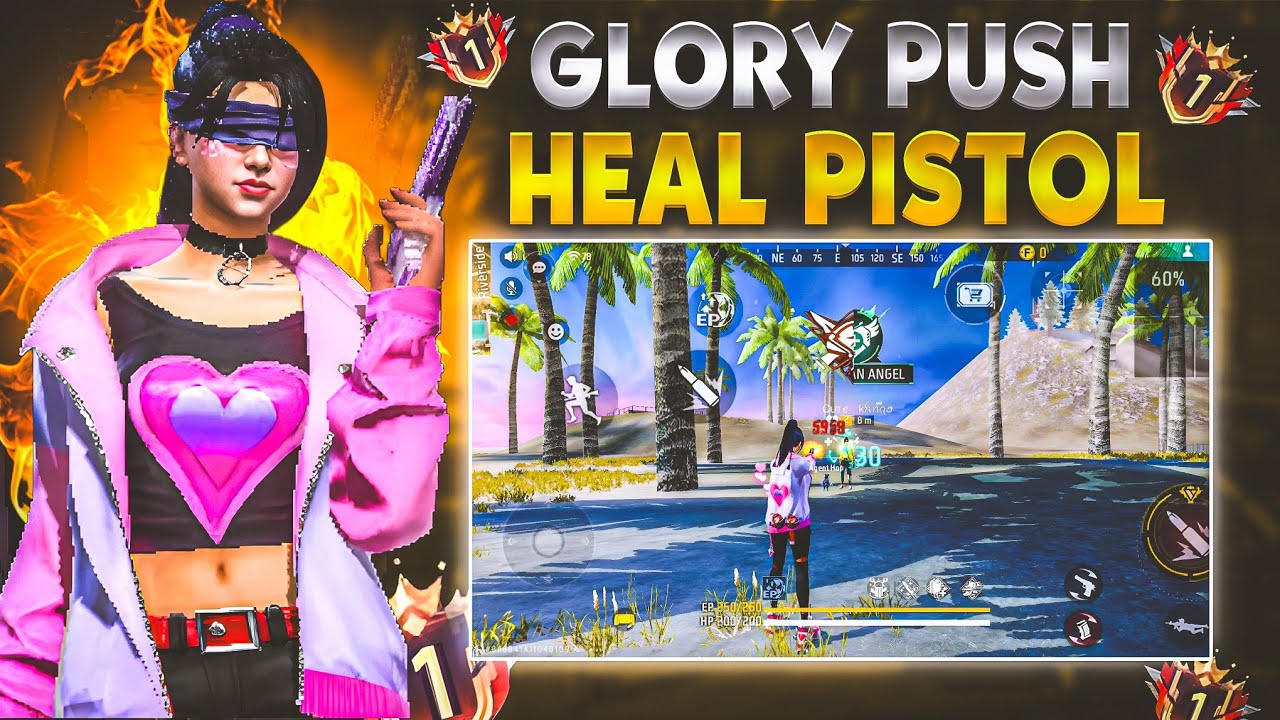 HOW TO PUSH WEAPON GLORY IN HEAL PISTOL EASILY 🤯 🔥 (HEALING QUEEN SECRET TRICK REVEAL) #freefire ...