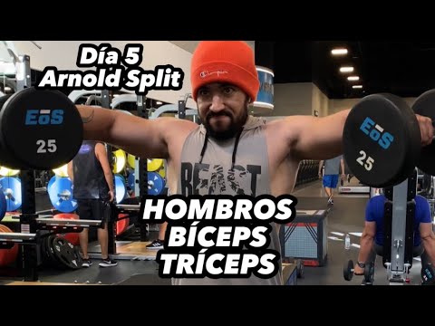 Dia 5: Arnold Split - Hombros Bíceps y Triceps - Gianni Potente - YouTube