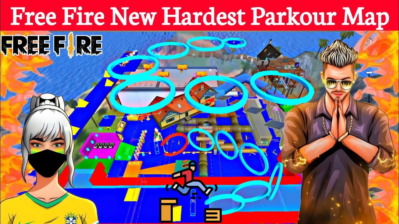 Free Fire New Hardest Parkour Map Code || ff Parkour Map || Craftland ...