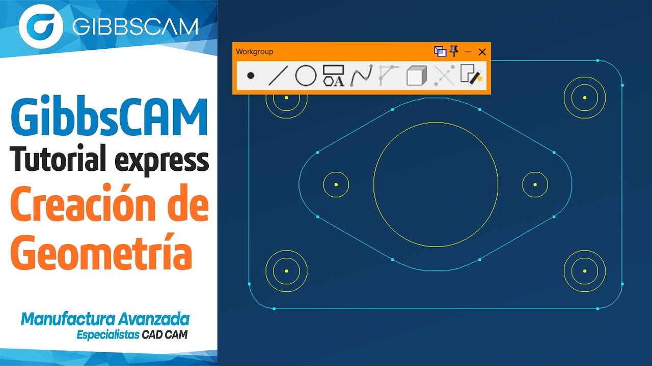 GibbsCAM tutorial express: Creación de geometría - YouTube