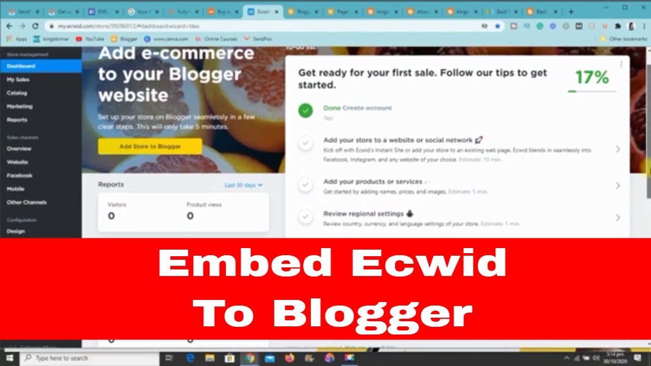 How to properly embed ecwid store to blogger | Ecommerce master class ...