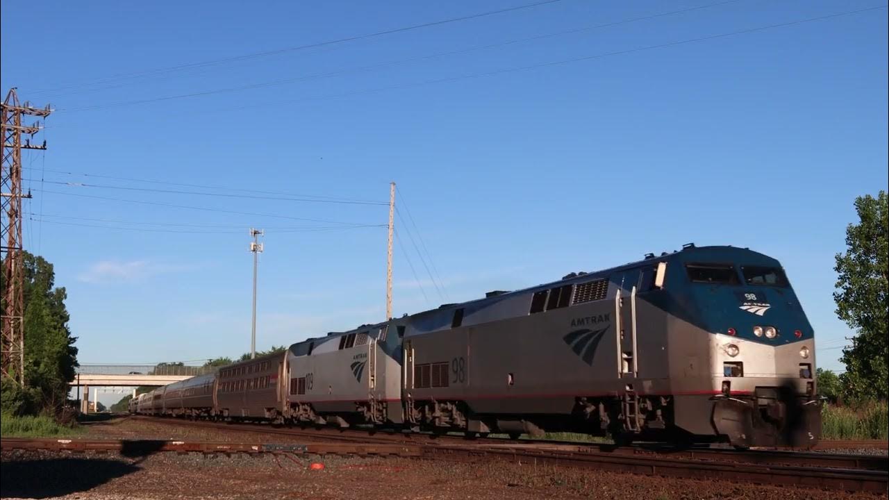 Amtrak Lakeshore Limited Hitting the Ashtabula Diamonds with Private Car in Tow - YouTube