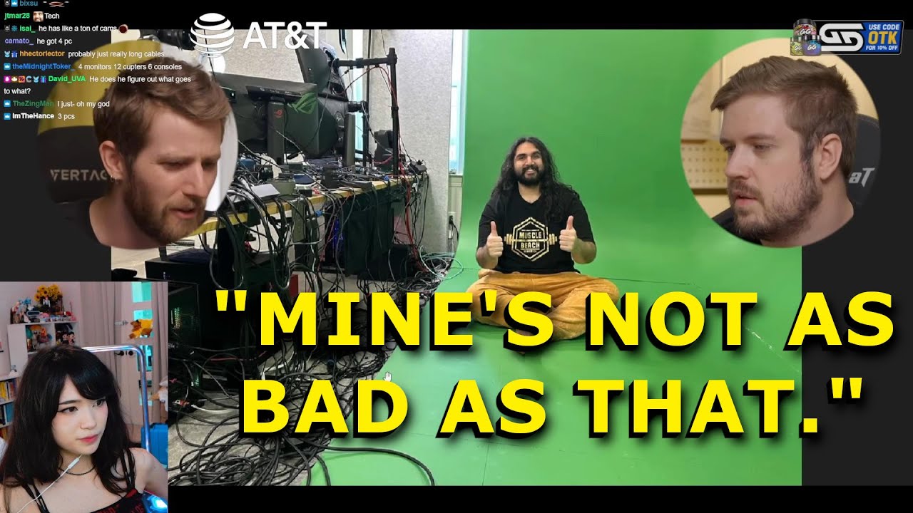 Emiru reacts to Esfand's PC setup from LTT video - YouTube