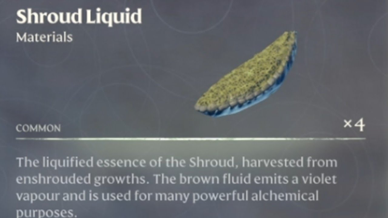 Where to Find Shroud Liquid in Enshrouded - YouTube