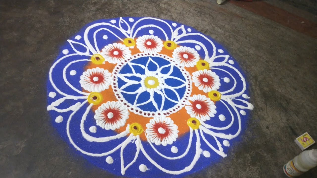 New Design Beautiful Small Size Rangoli 🌹🌹🌹 ll #RitikaWithRangoli 🔥🔥🔥 ...