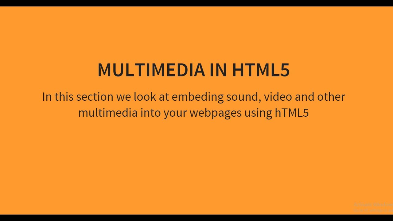 Multimedia, videos and audio - HTML5 Tutorial [Part 5 of 6] - YouTube