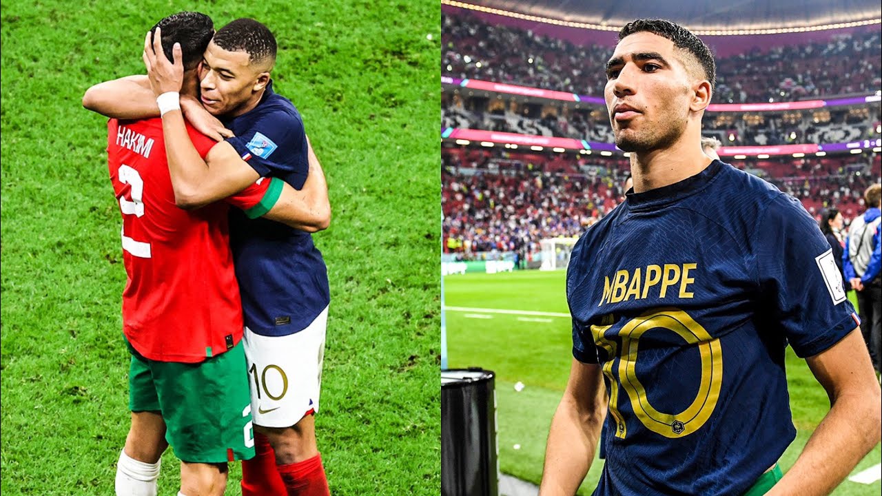 Achraf Hakimi & Kylian Mbappe SWAP JERSEYS After France vs Morocco ️ ...