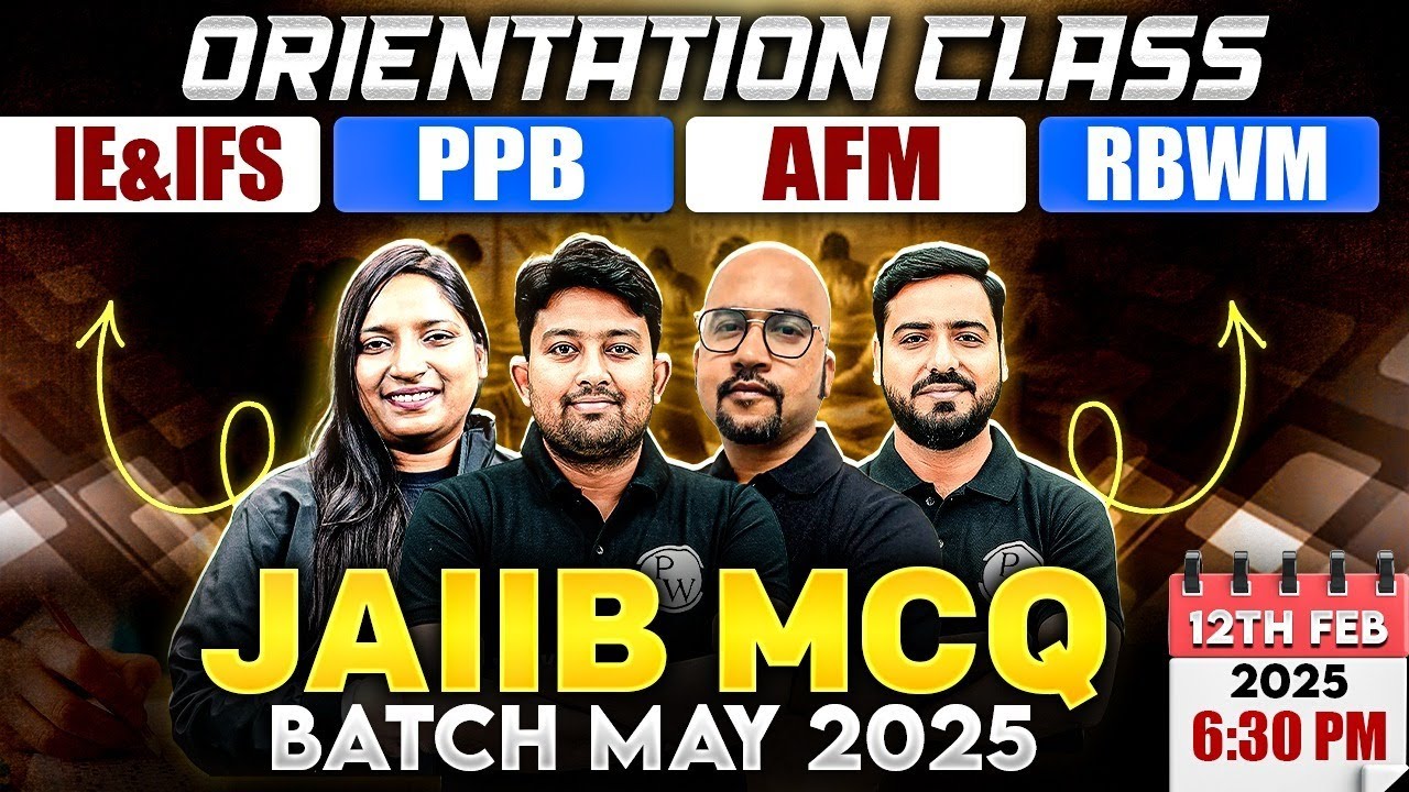 Orientation Session 📢 | JAIIB MCQs Batch May 2025 (Subject-wise ...