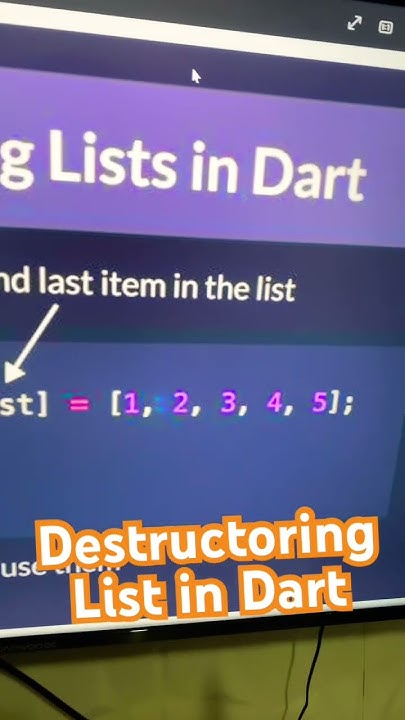 Destructuring List In Dart Android Flutter Fluttercoding Flutterdev Coding Youtube