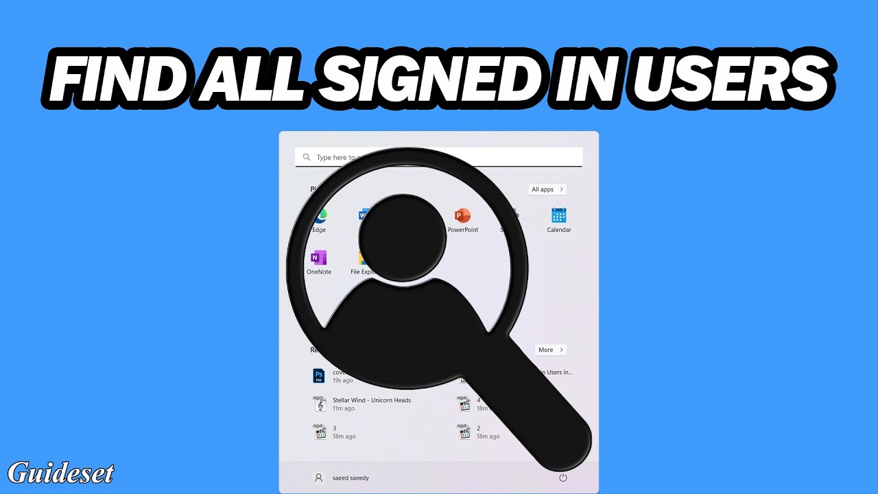 How To Find All Signed In Users In Windows 11 10 Step By Step YouTube How To Find All Signed In Users In Windows 11 10 Step By Step YouTube