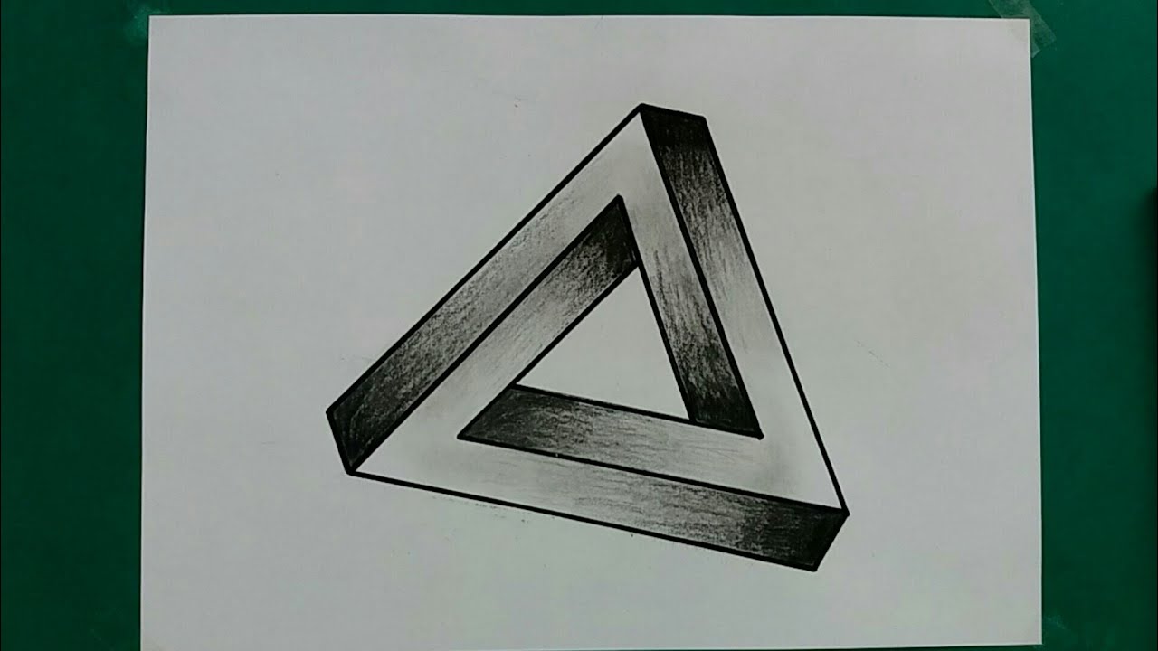 Triângulo 3D - ilusão de ótica - YouTube