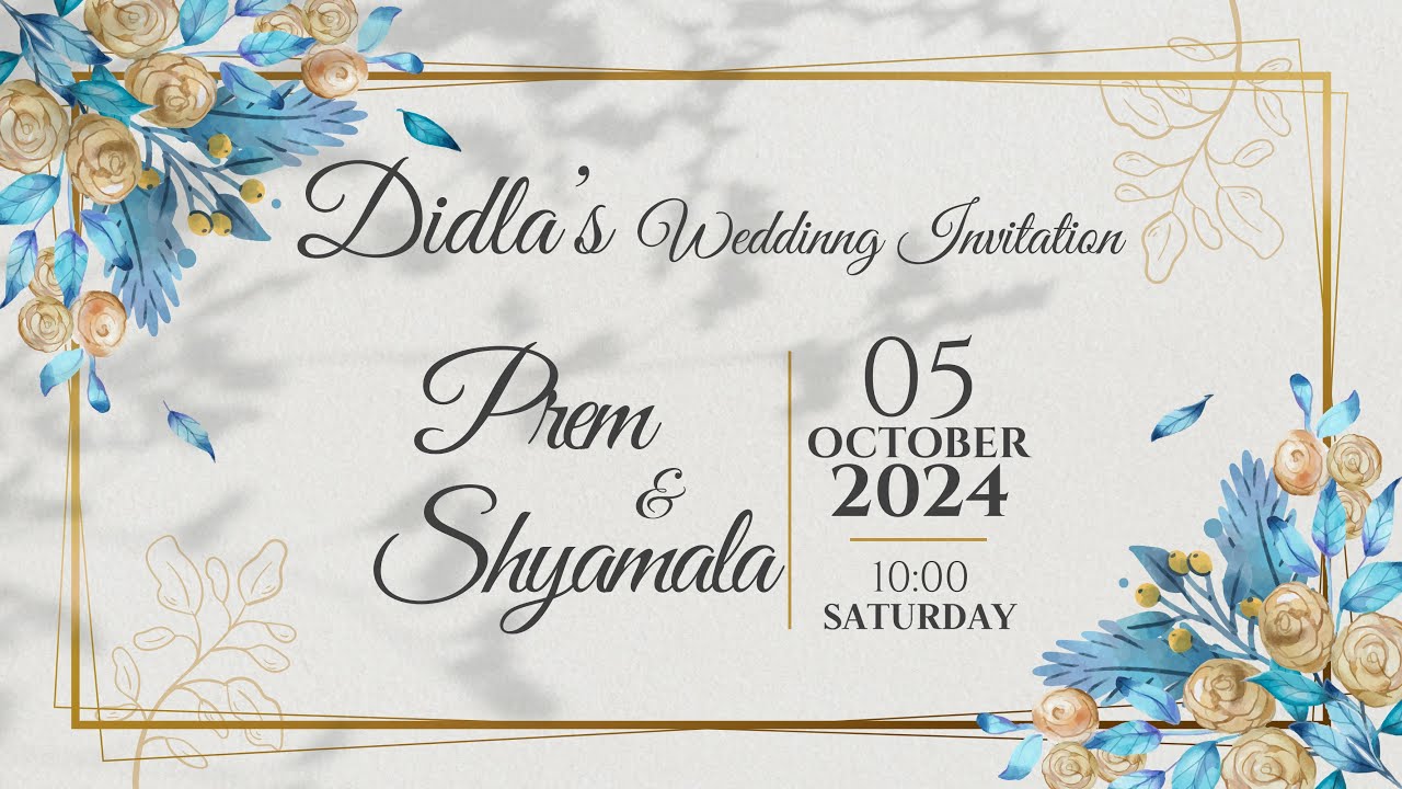 Didla's wedding # Prem Swaroop with Shyamala Kumari # On saturday 5th ...