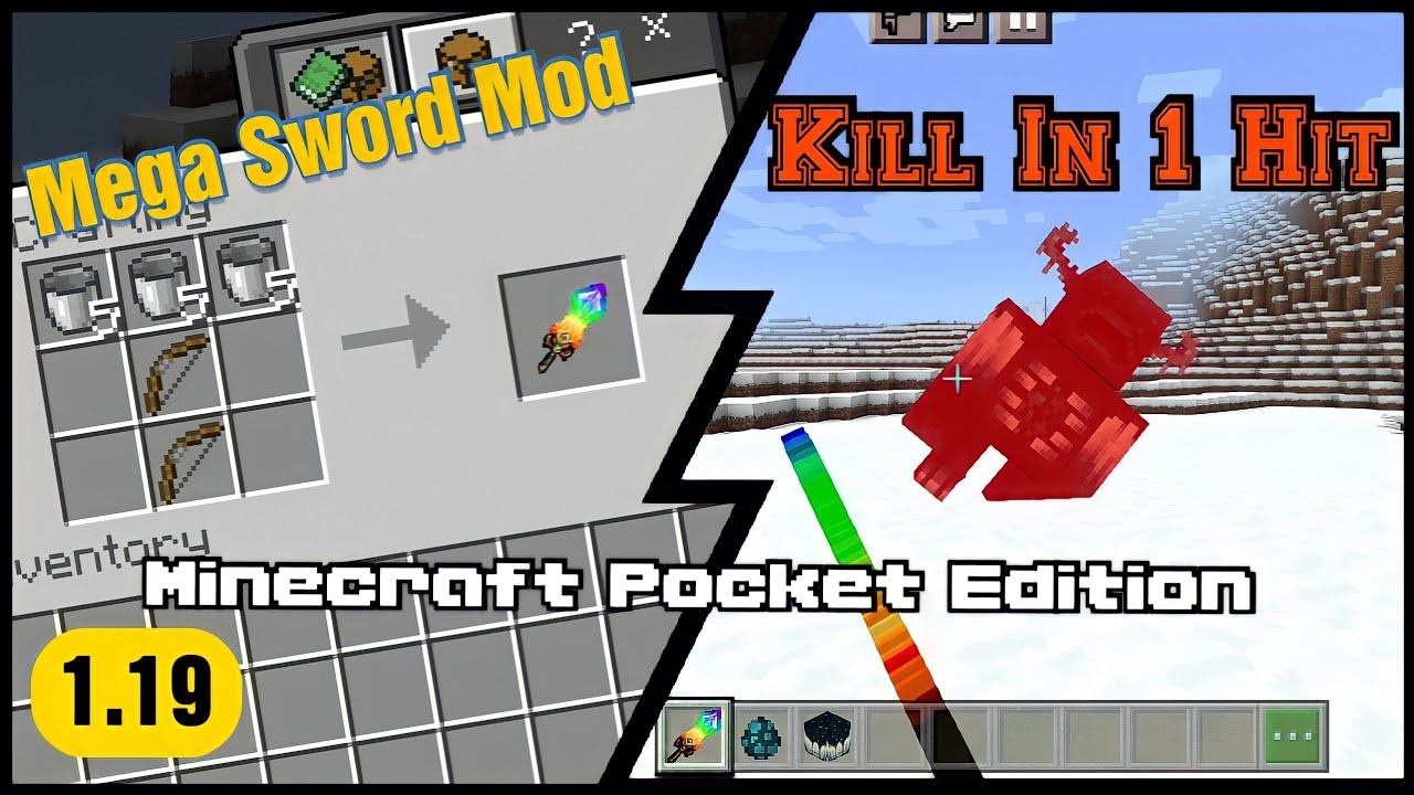 Powerful Sword Mod For Minecraft Pocket Edition || powerful sword mod ...