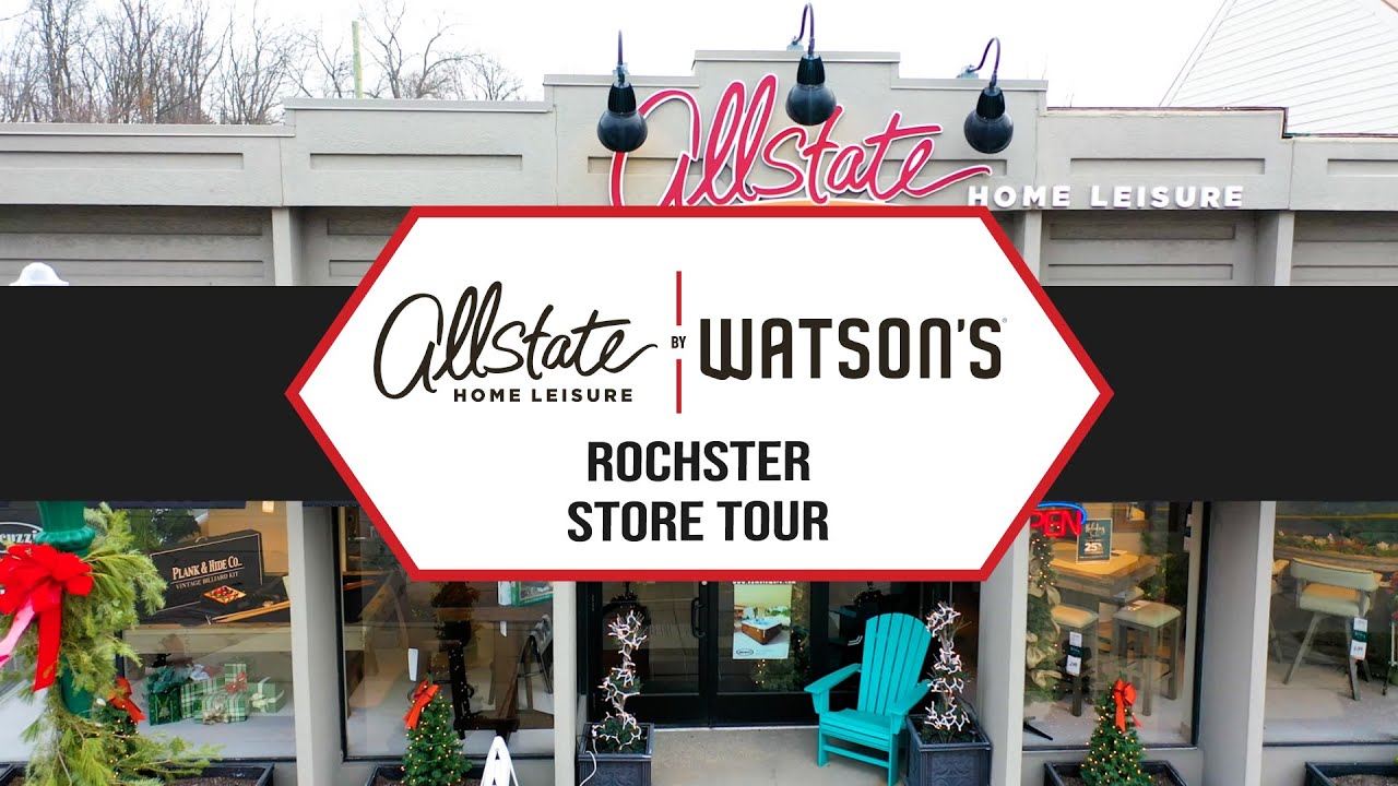 Rochester Showroom Tour - Allstate Home Leisure by Watson's - YouTube