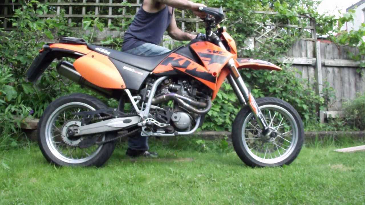 KTM 660 SMC supermoto competetion 2004 demo' EASY starter, 2nd Kick ...