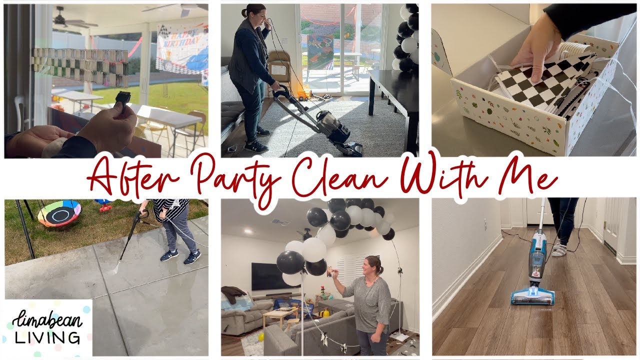 AFTER PARTY CLEAN WITH ME | Growing Up TWO Fast Party Cleanup - YouTube