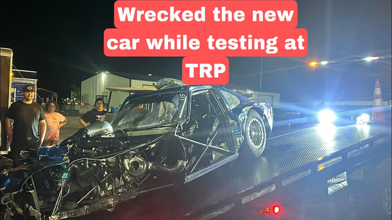 Wrecked the new car at TRP while testing - YouTube