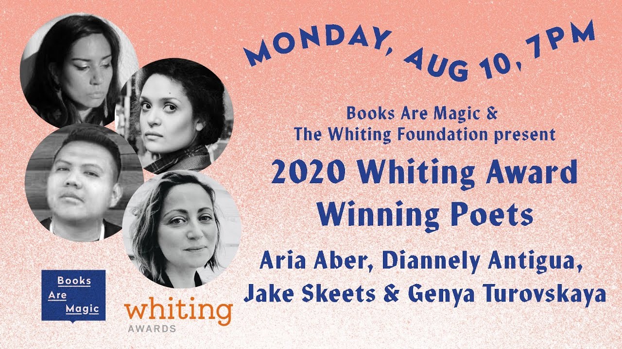 WHITING FOUNDATION POETRY READING | Aria Aber, Diannely Antigua, Jake ...