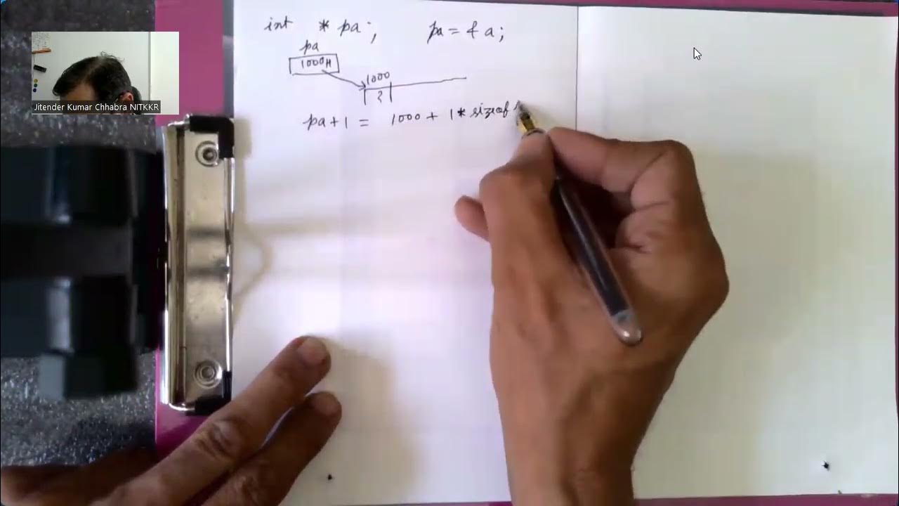 Data Structures L19: More concepts of Pointers, Pointer Arithmetic & Dynamic Memory Allocation ...