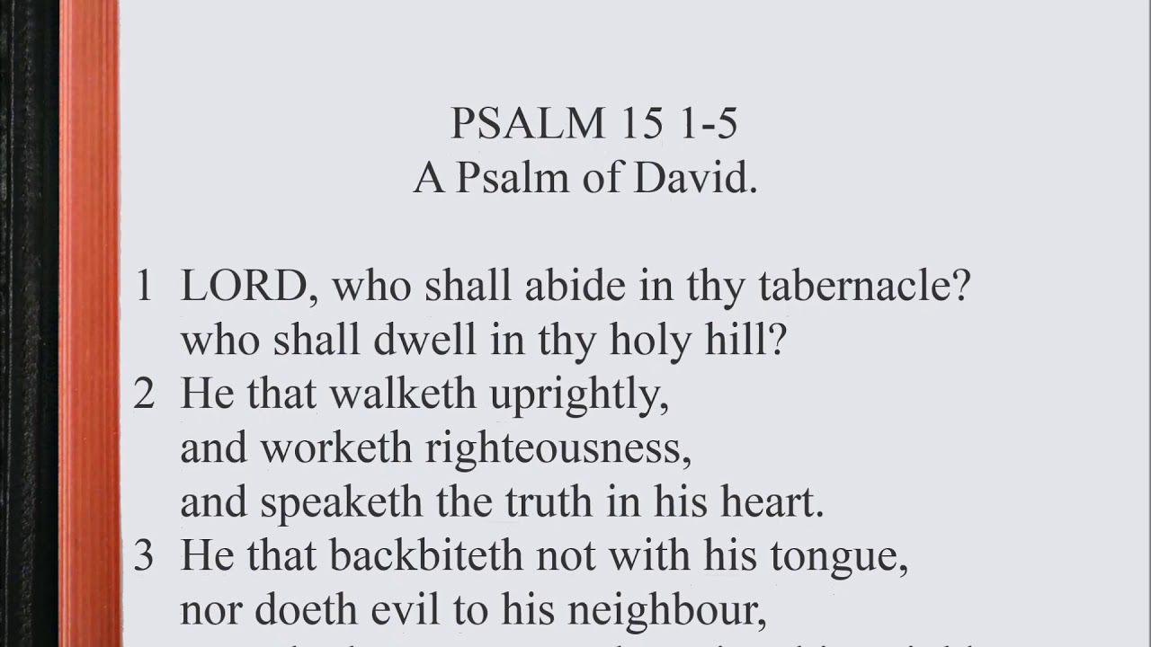 Psalm 15 1 5 KJV Scripture Song Full Chapter YouTube
