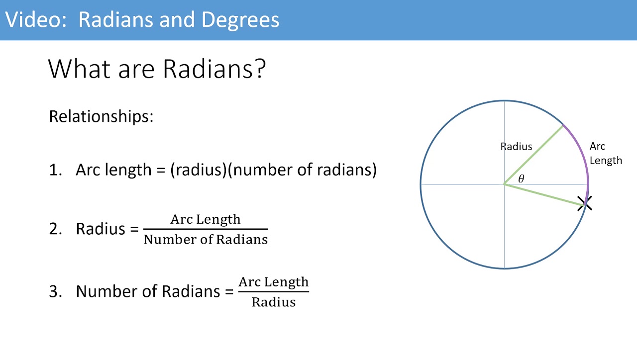 'Working With Radians and Degrees - YouTube