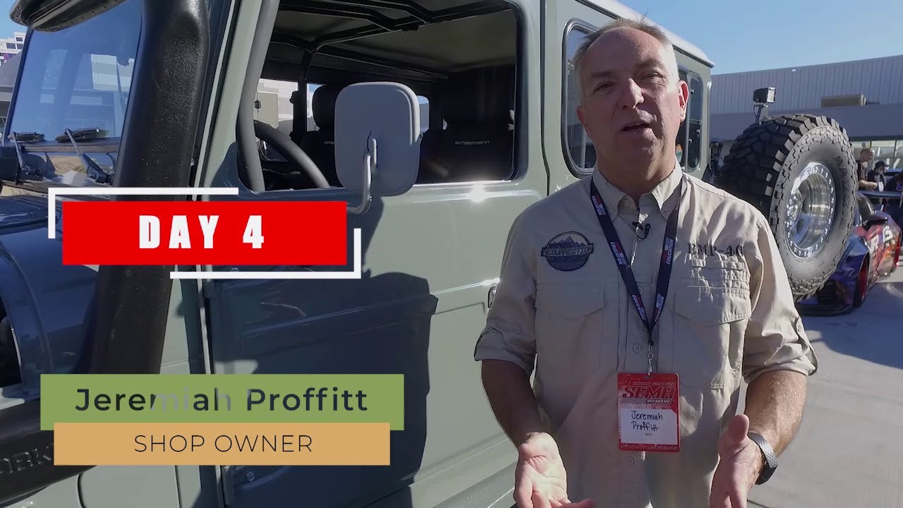 Day 4 of SEMA All steel 14" stretched FJ40 with a massive Cummins ...