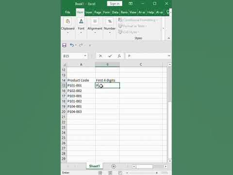 How to Extract the First 4 Digits in Excel Using Flash Fill | Excel Flash Fill | Excel tricks ...