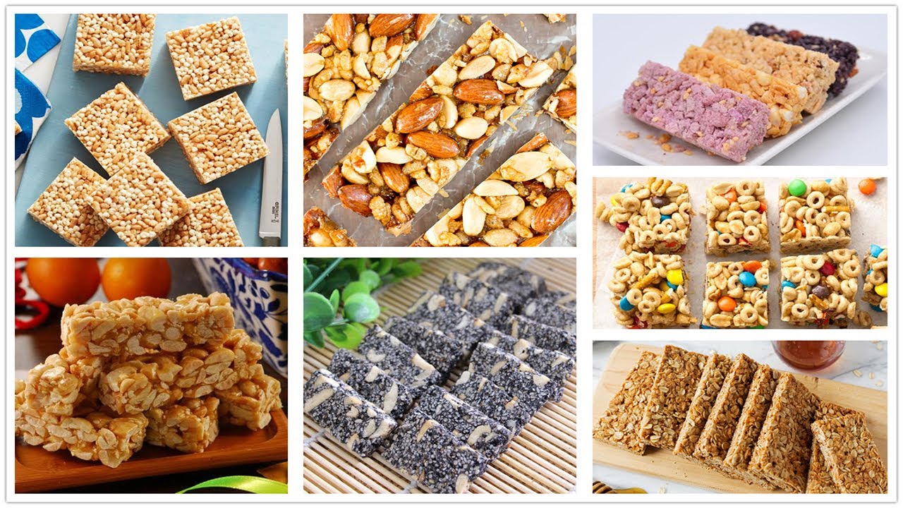 Muesli Bar Cutting Machine -- flexible and diverse configurations - YouTube