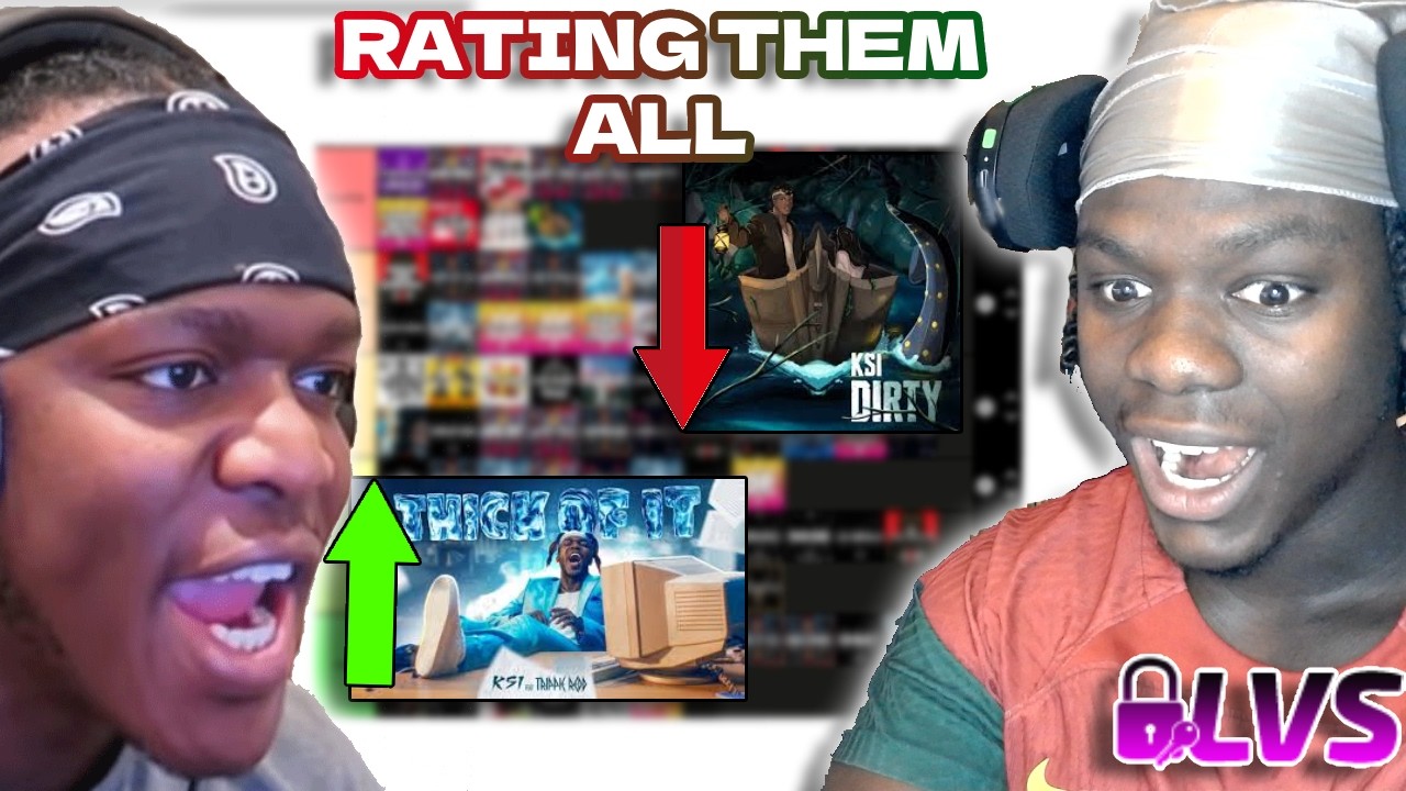 RATING AND LISTENING ALL OF KSI SONGS (90+ SONGS) ft DIRTY & THICK OF ...