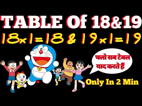 Table of 18 & 19 Learn Multiplication | 18 & 19 Multiplication | Table Video 18 & 19 | Table 18 ...