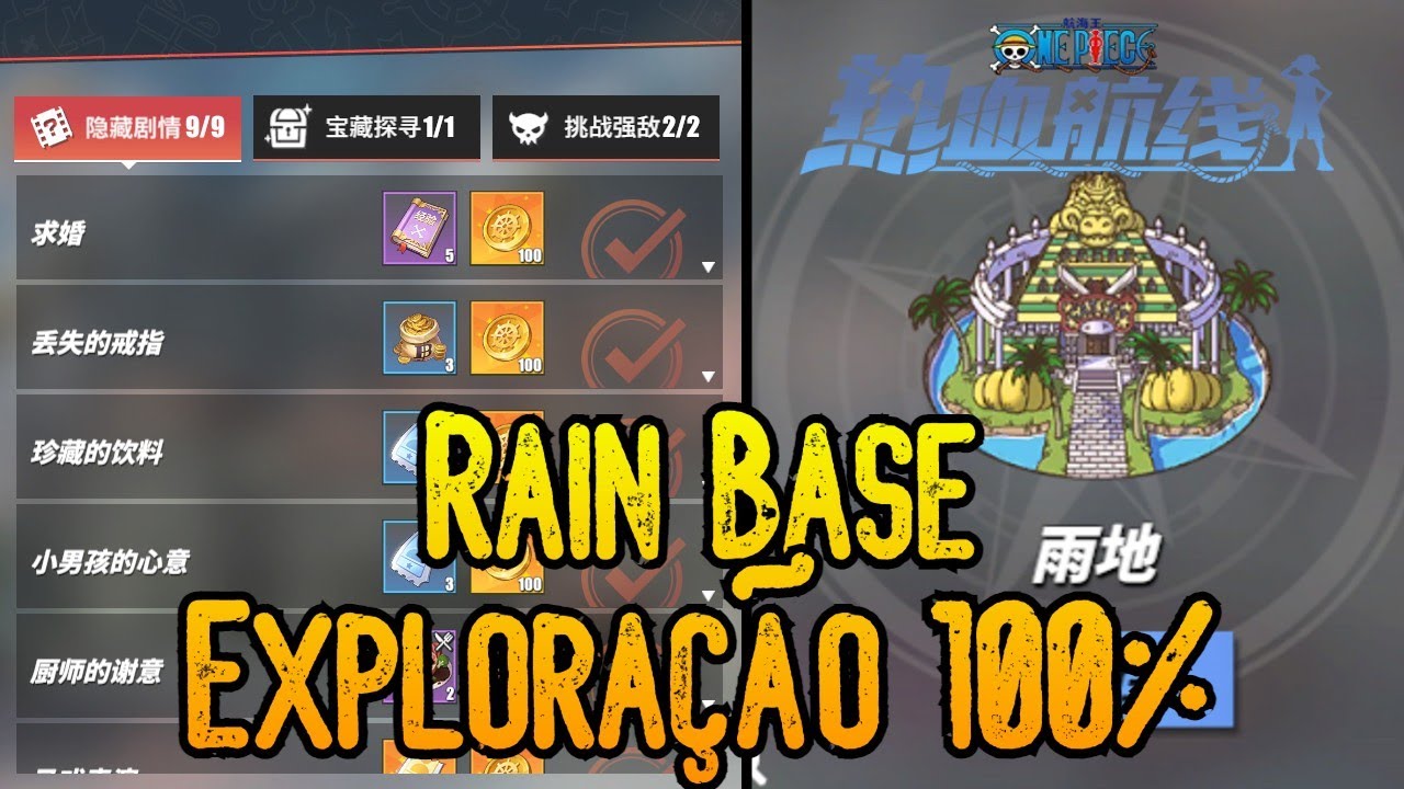 Rain Base Alabasta 100% exploração One Piece Fighting Path - YouTube