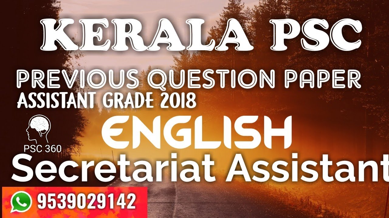 Kerala PSC || Previous English Questions - YouTube