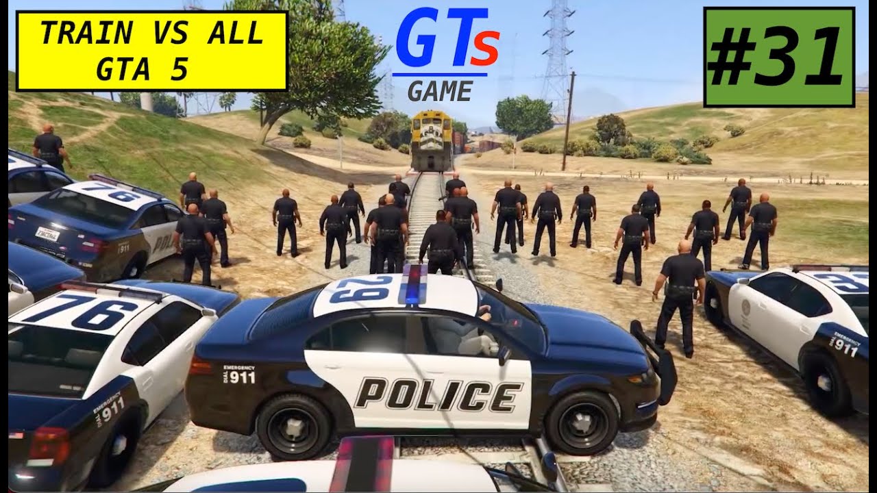 TRAIN VS ALL IN GTA 5 GTS GAME - YouTube