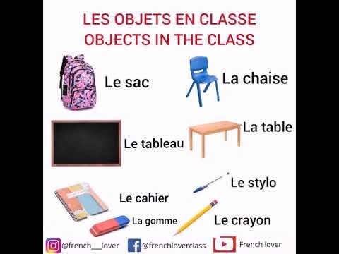 CLASS OBJECTS IN FRENCH - YouTube