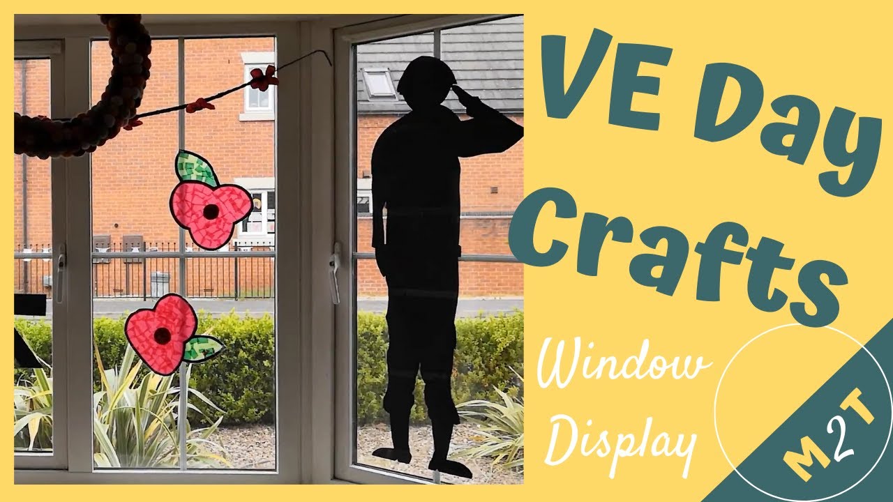 VE Day Crafts to create a Window Display - YouTube