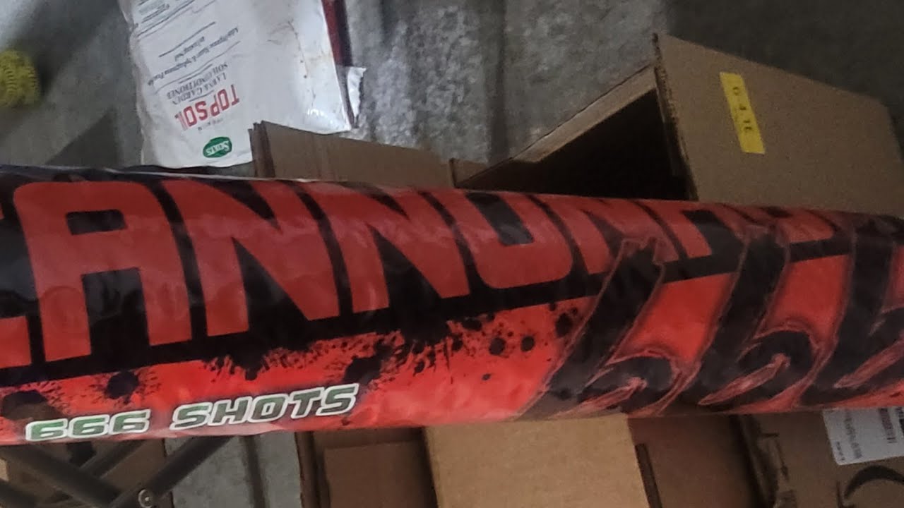 CANNONADE 666 shot barrage candle #fireworks #pyro #pyromaniac ...