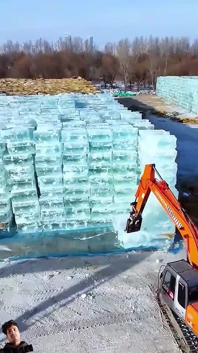 Ice farming satisfy #amazing #news #water #ice #snow #shortsfeed # ...