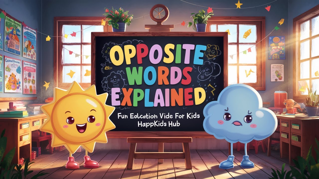 "Opposite Words Explained: Fun Educational Video for Kids | HappyKids ...