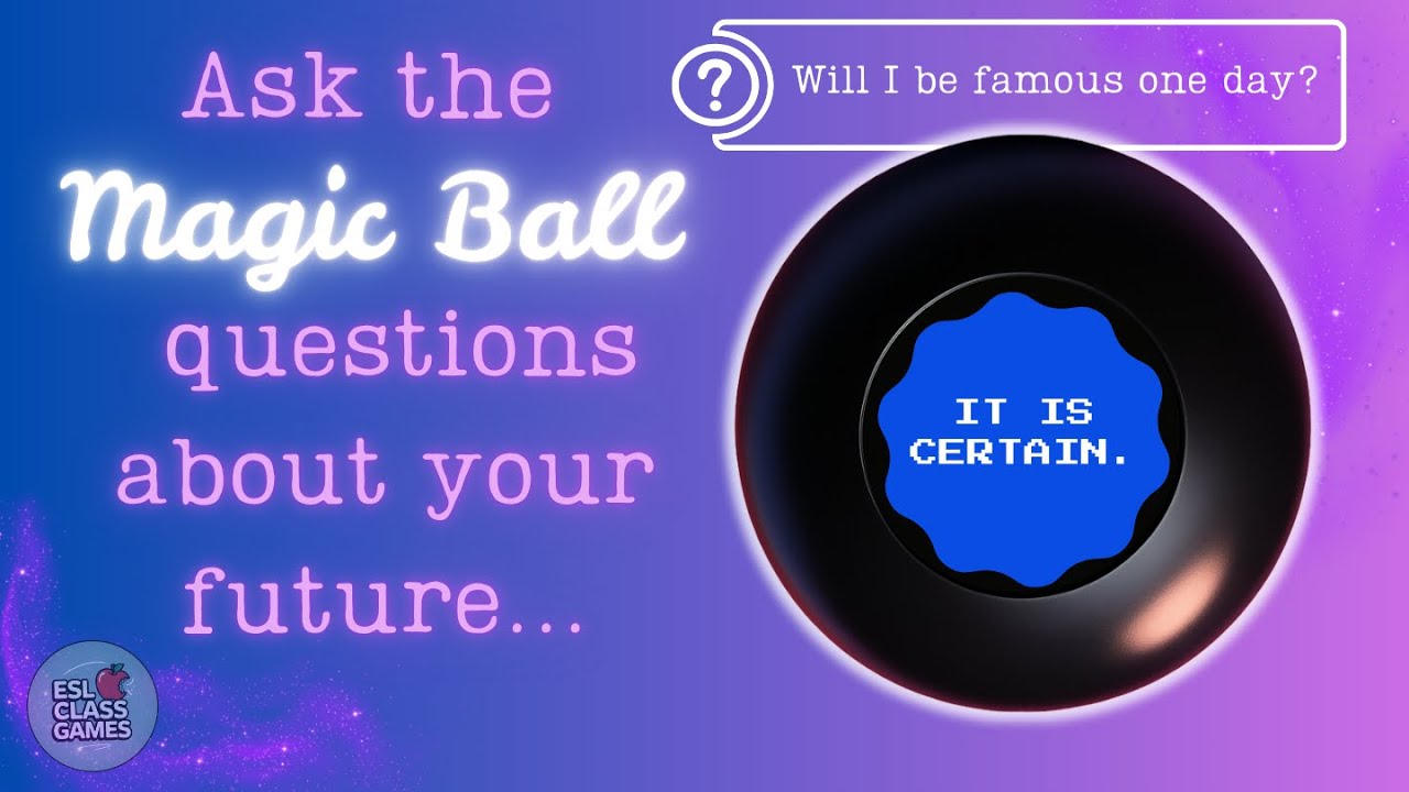 🎱 Magic 8 Ball ESL Game | Practice Future Tense & Modal Verbs | Fun ...