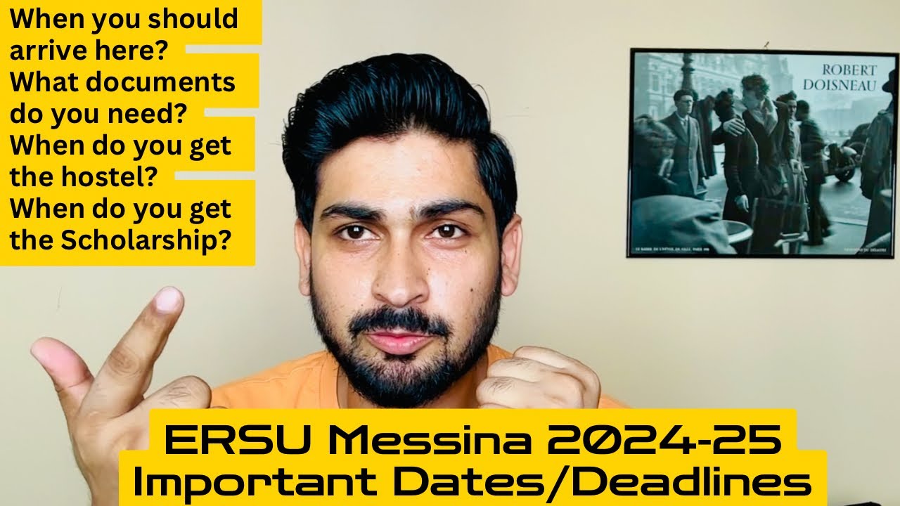 ERSU Messina Scholarship 2024-25 Deadlines | Study in Italy on ...