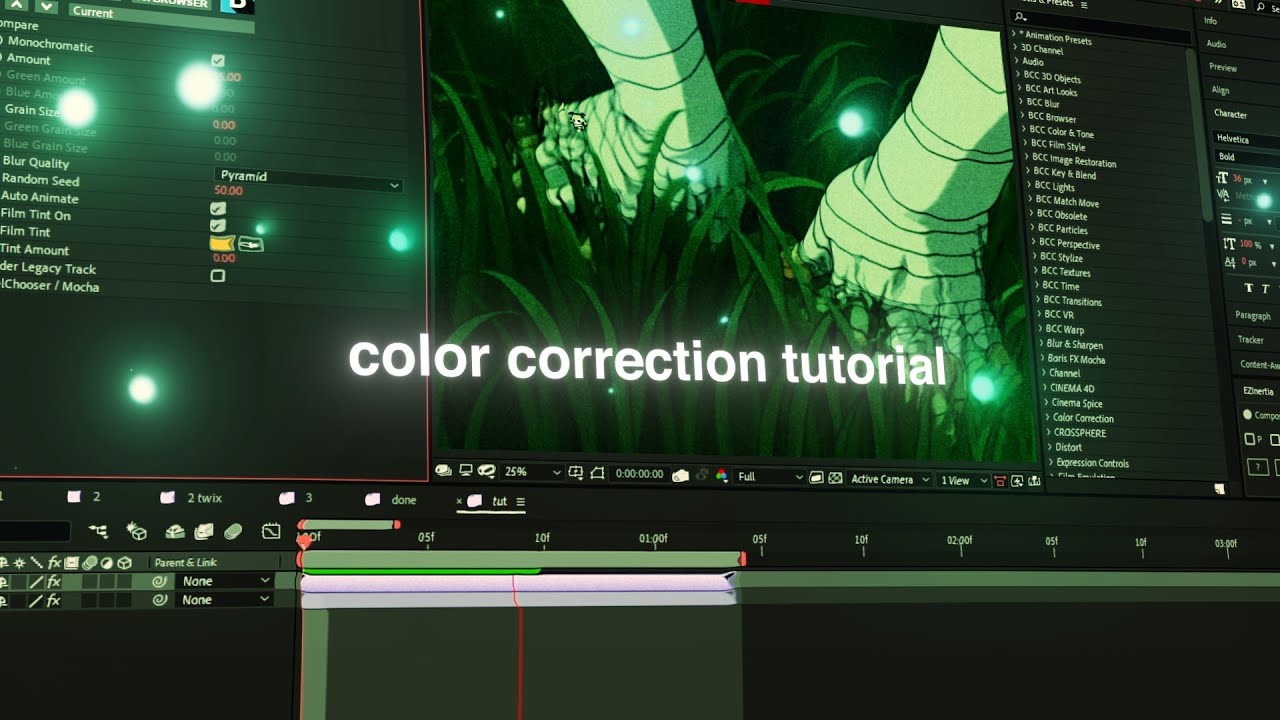 color correction tutorial | After Effects - YouTube