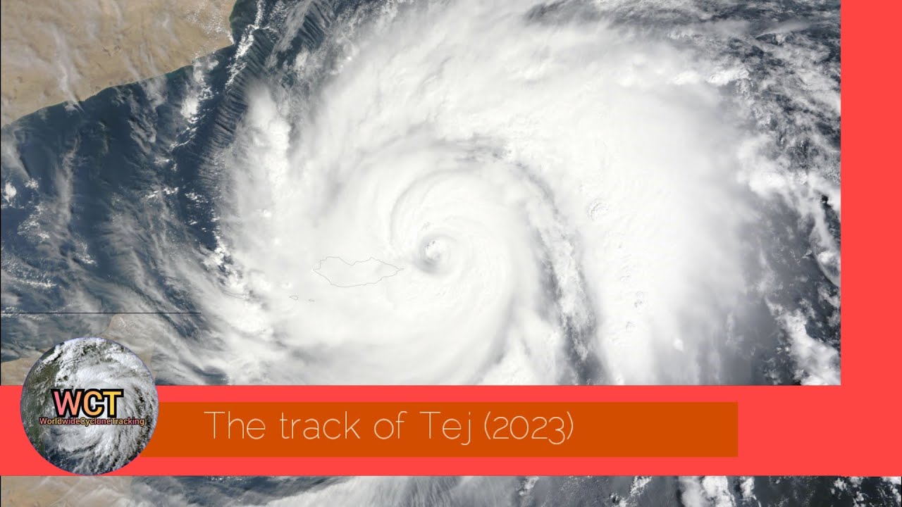 The track of Cyclone Tej (2023) - YouTube