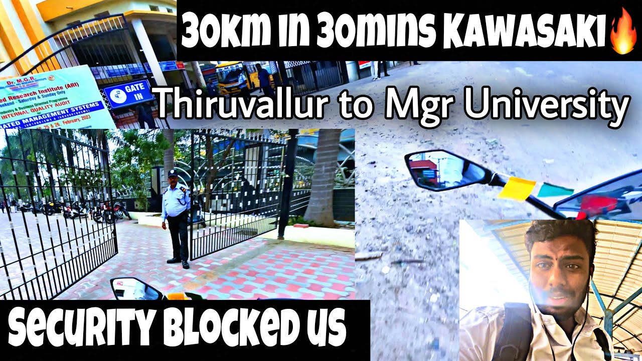 30km Distance in 30mins?!😱Kawasaki🔥||MGR University Via ACS College ...